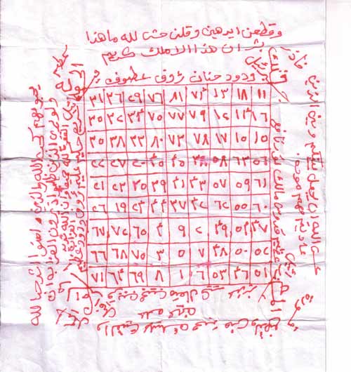 چند نمونه از لوح طلسم و طلسم های بسیار قوی - طلسم و علوم غریبه